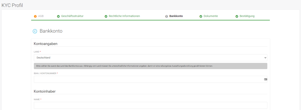 Wie läuft der KYC Prozess ab? - Payyo-Unterstützung
